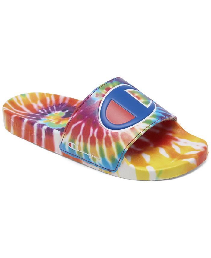 Champion Big Kids IPO Tie-Dye Slide Sandals from Finish Line - Macy's