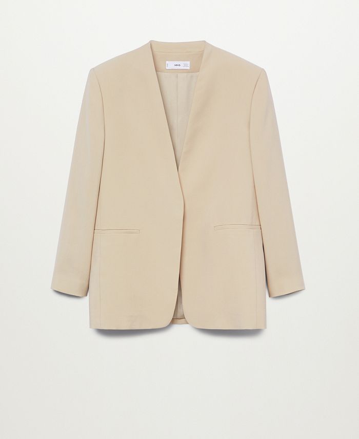 MANGO Women's Modal-Blend Suit Blazer - Macy's