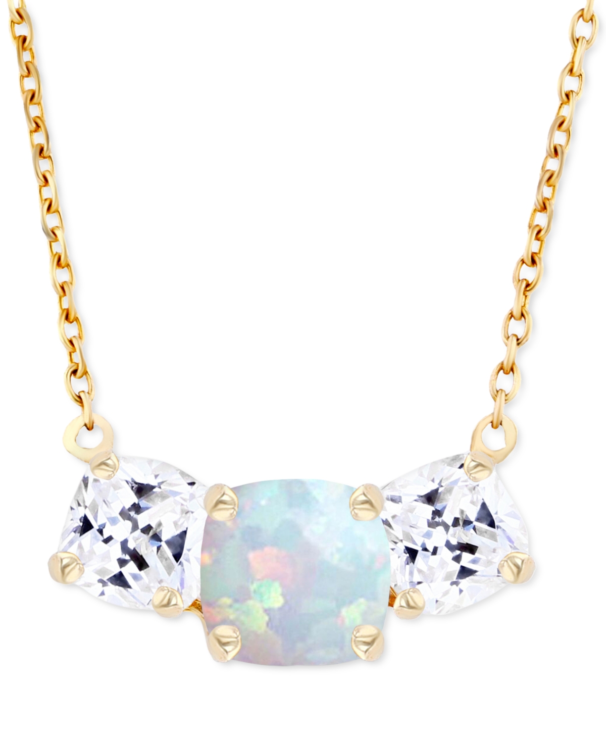Click here for Lab-Grown Opal (1/4 ct. t.w.) & Lab-Grown White Sa... prices