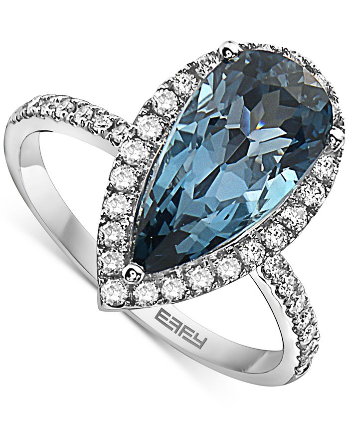 EFFY Collection EFFY® London Blue Topaz (4-1/3 ct. t.w.) & Diamond (3/8 ...