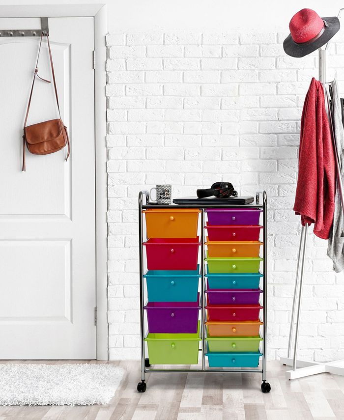 Seville Classics 15-Drawer Organizer Cart - Macy's
