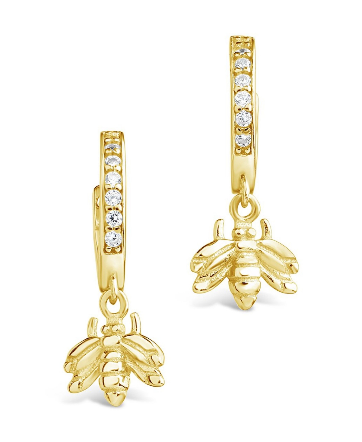 Click here for Womens Cubic Zirconia Bee Micro Hoop Earrings - 14... prices