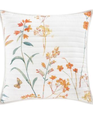 J by J Queen Bridget Quilted Decorative Pillow, 18" x 18" - Macy's