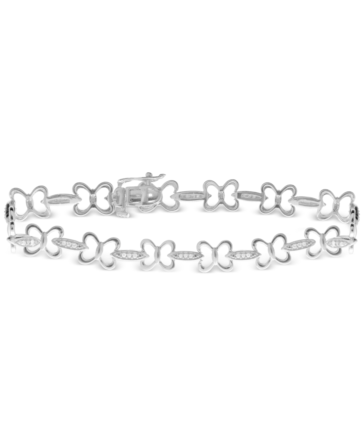 Click here for Diamond Butterfly Link Bracelet (1/6 ct. t.w.) in... prices