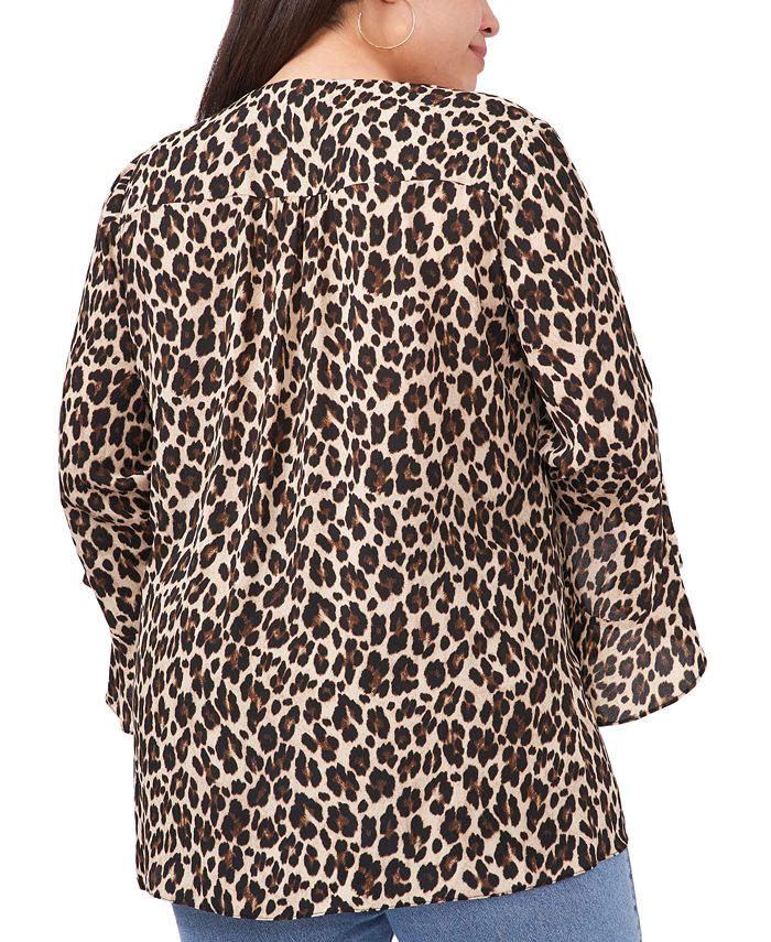 Vince Camuto Plus Size Leopard-Print Top - Macy's