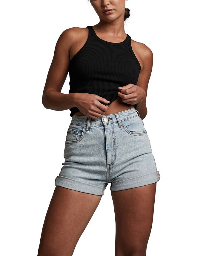 COTTON ON Women's High Rise Classic Stretch Denim Shorts - Macy's
