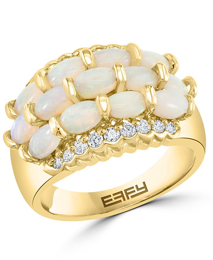 EFFY Collection EFFY® Opal (2-1/2 ct. t.w.) & Diamond (1/3 ct. t.w ...