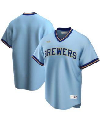 Men's Powder Blue Milwaukee Brewers Road Cooperstown Collection Team ...
