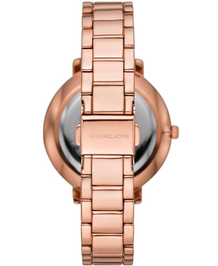 Michael Kors Women's Pyper Rose Gold-Tone Stainless Steel Bracelet ...