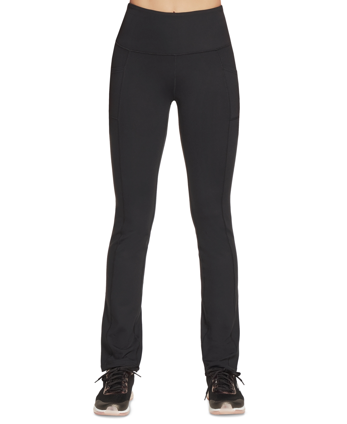 Womens Skechers GO WALK(tm) Joy Solid Flare Compression Pants