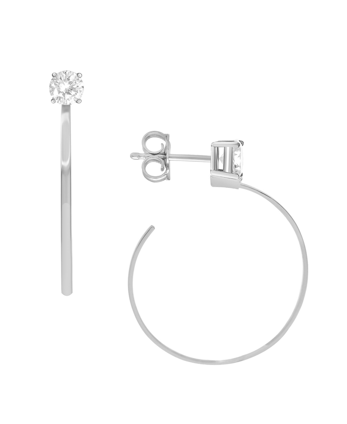 Click here for And Now This Cubic Zirconia C Hoop Post Earring in... prices