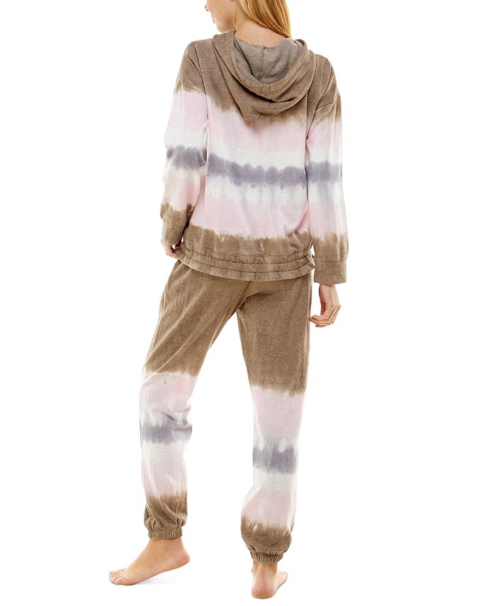 Roudelain Tie-Dyed Hoodie & Jogger Pants Pajama Lounge Set - Macy's