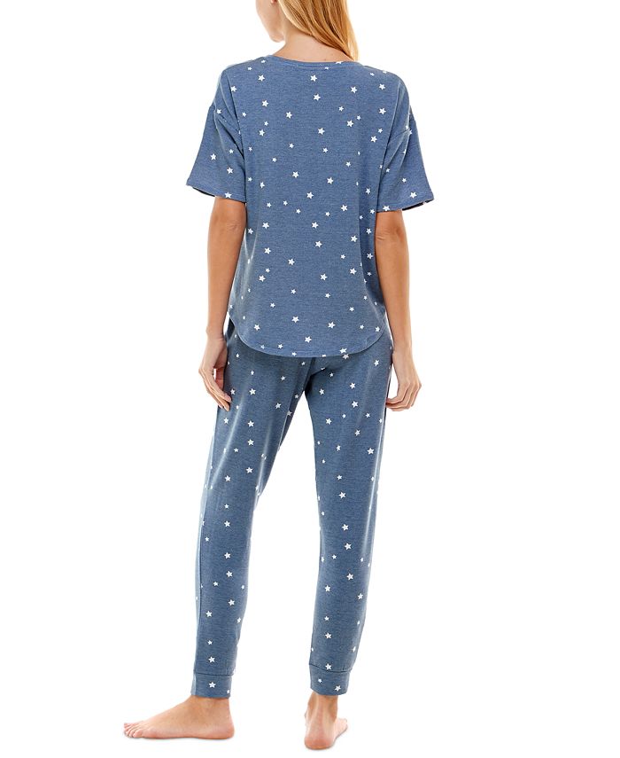 Roudelain Brushed Butter Knit Short Sleeve & Jogger Pajama Set ...