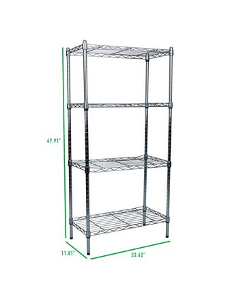 Mind Reader 4-Tier Adjustable Storage Rack, Silver - Macy's