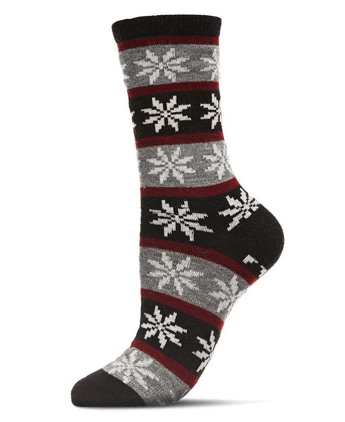 MeMoi Women's Flake Fairisle Cashmere Crew Socks - Macy's