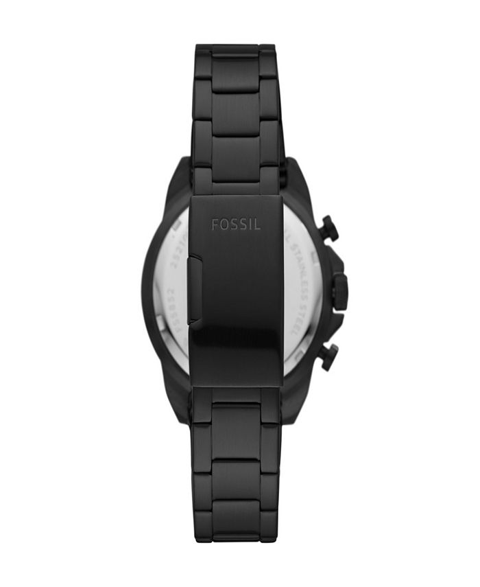 Fossil Men's Bronson Chronograph Black Stainless Steel Bracelet Watch ...