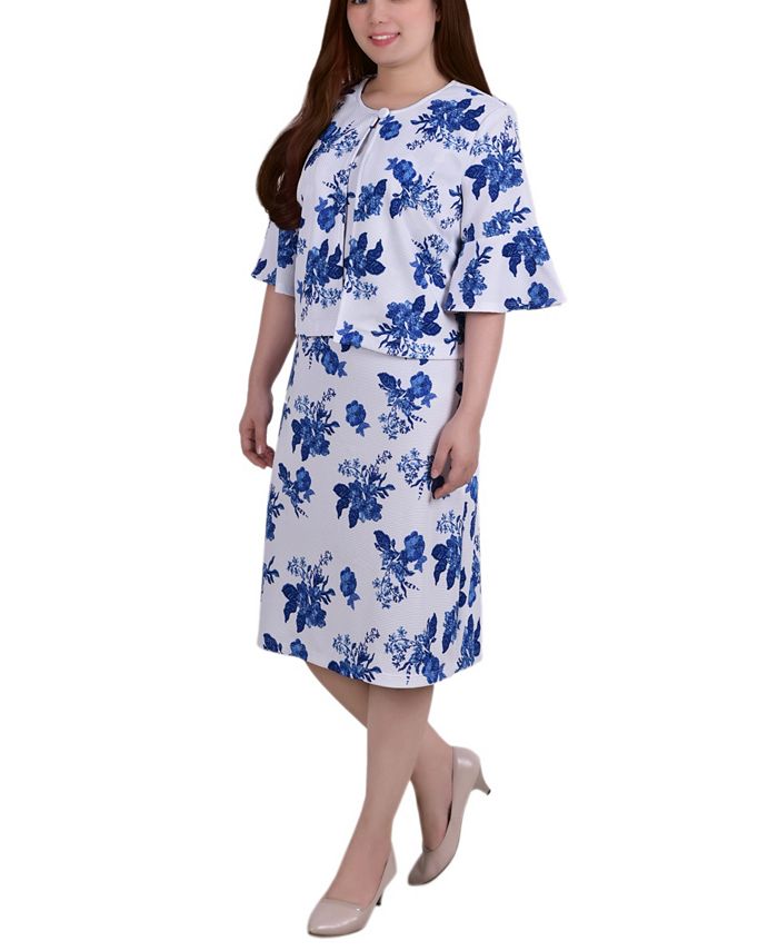 NY Collection Plus Size 2 Piece Jacket and Dress Set & Reviews ...