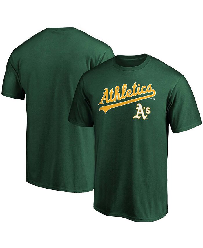 Fanatics Men's Green Oakland Athletics Team Logo Lockup T-shirt - Macy's