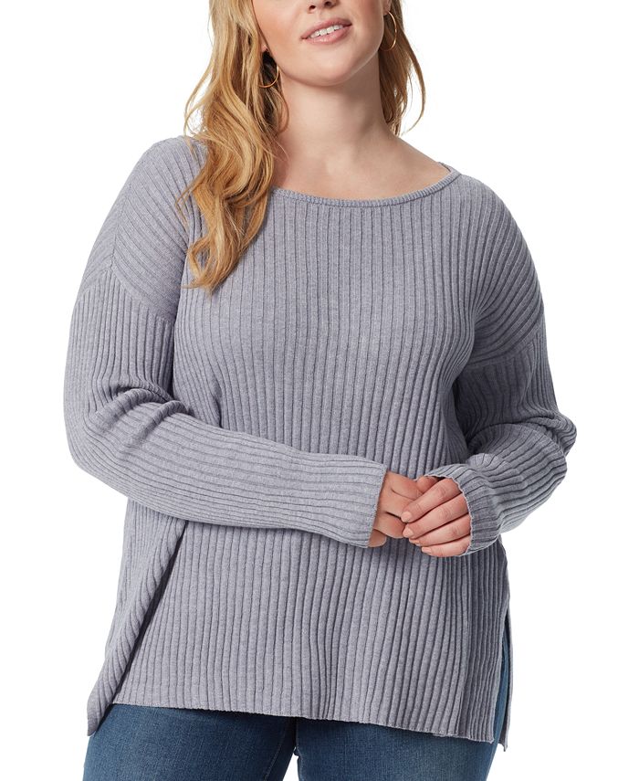 Jessica Simpson Trendy Plus Size Arlette Ribbed Sweater - Macy's
