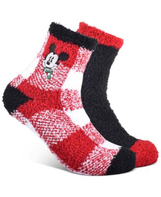 Planet Sox 2-Pk. Mickey Mouse Holiday Softee Socks - Macy's