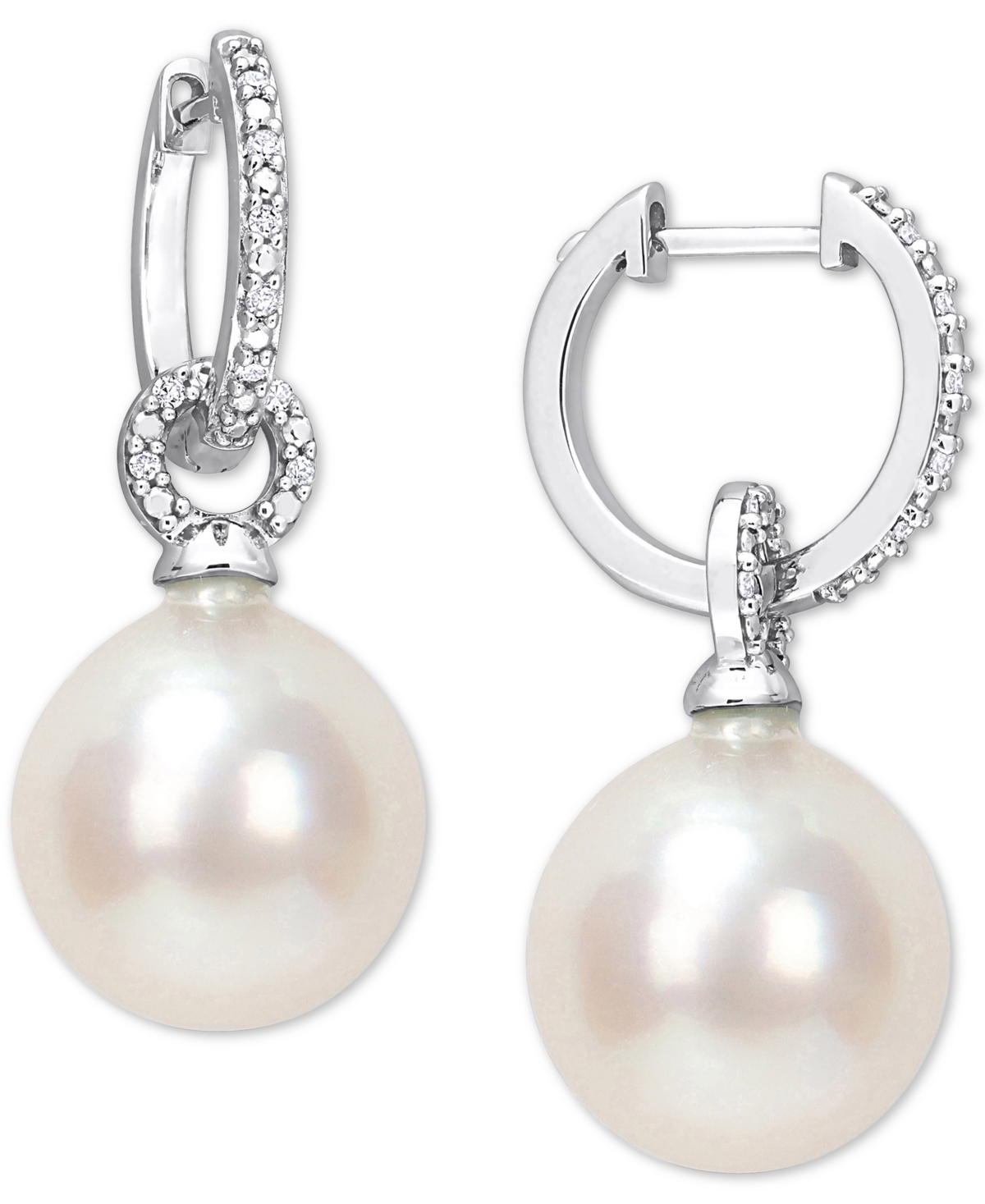 Click here for Cultured South Sea Pearl (12mm) & Diamond (1/10 ct... prices