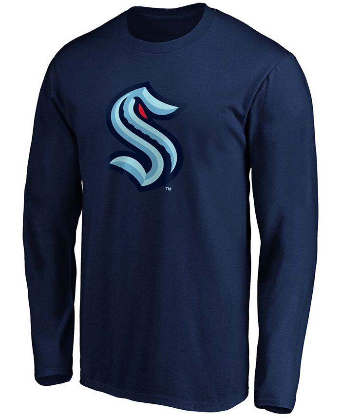 Fanatics Men's Navy Seattle Kraken Primary Logo Big and Tall Long ...