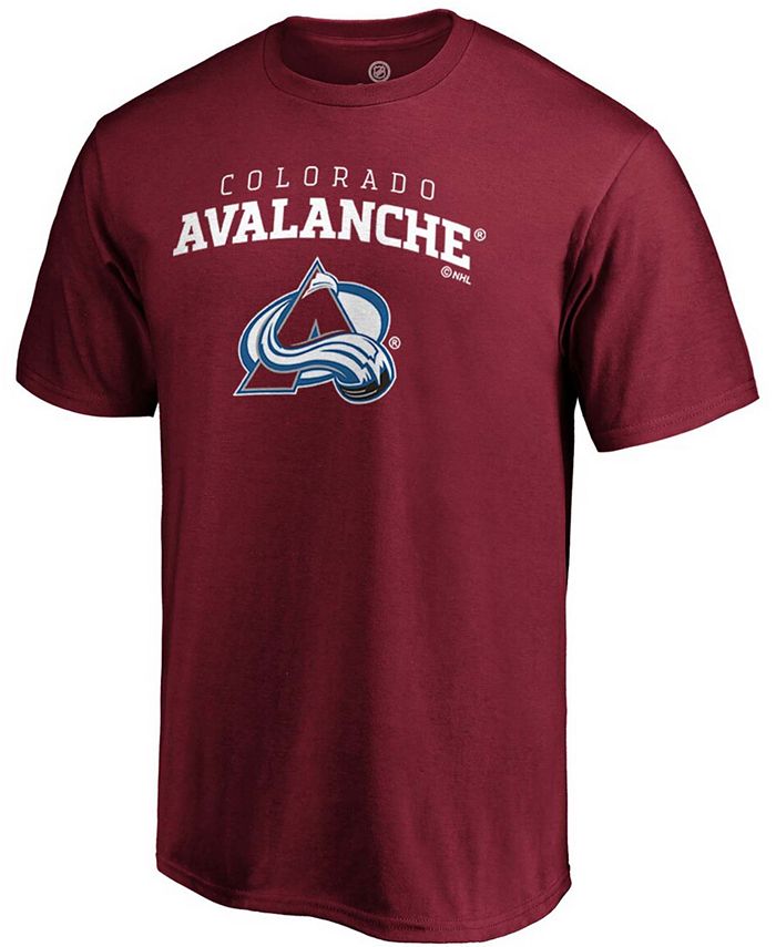 Fanatics Men's Burgundy Colorado Avalanche Team Logo Lockup T-shirt ...