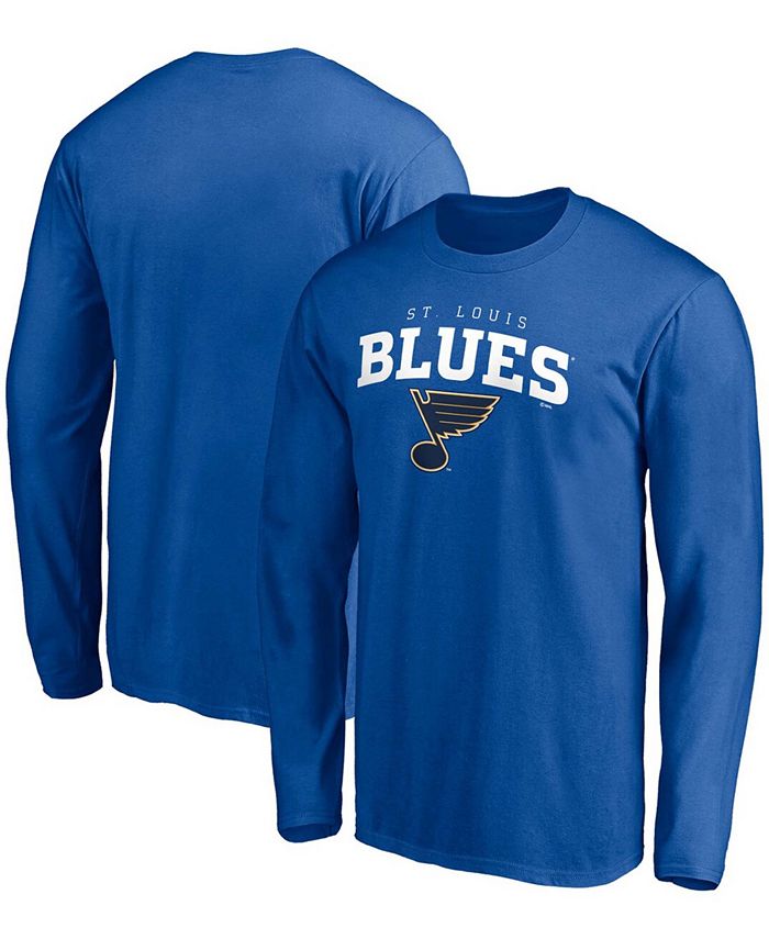 Fanatics Men's Blue St. Louis Blues Team Logo Lockup Long Sleeve T ...