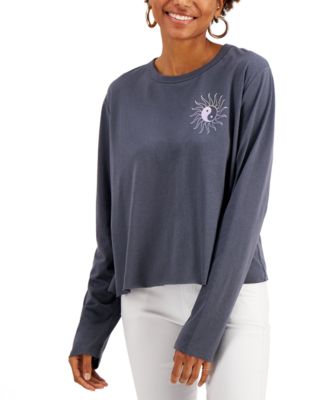 Grayson Threads Black Juniors' Ying-Yang Printed T-Shirt - Macy's