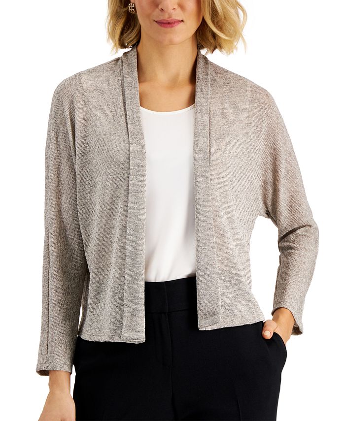 Kasper Shawl-Collar Open-Front Cardigan - Macy's