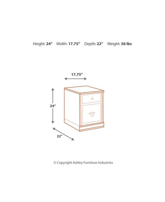 Signature Design By Ashley Hamlyn Traditional File Cabinet - Macy's