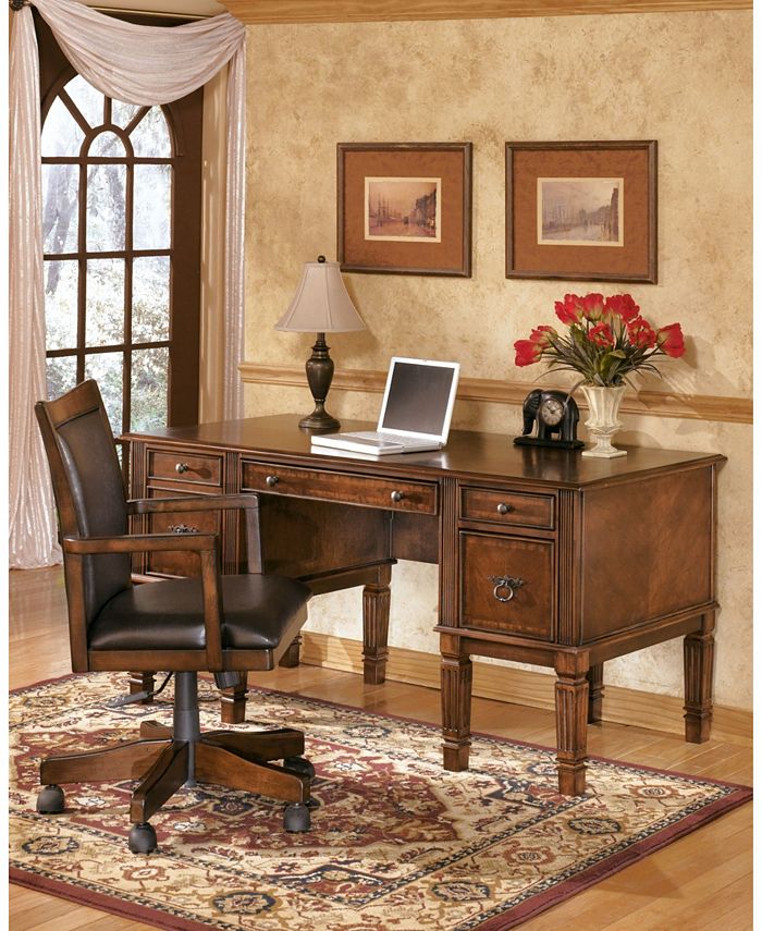 Signature Design By Ashley Hamlyn Traditional Home Office Swivel Desk ...