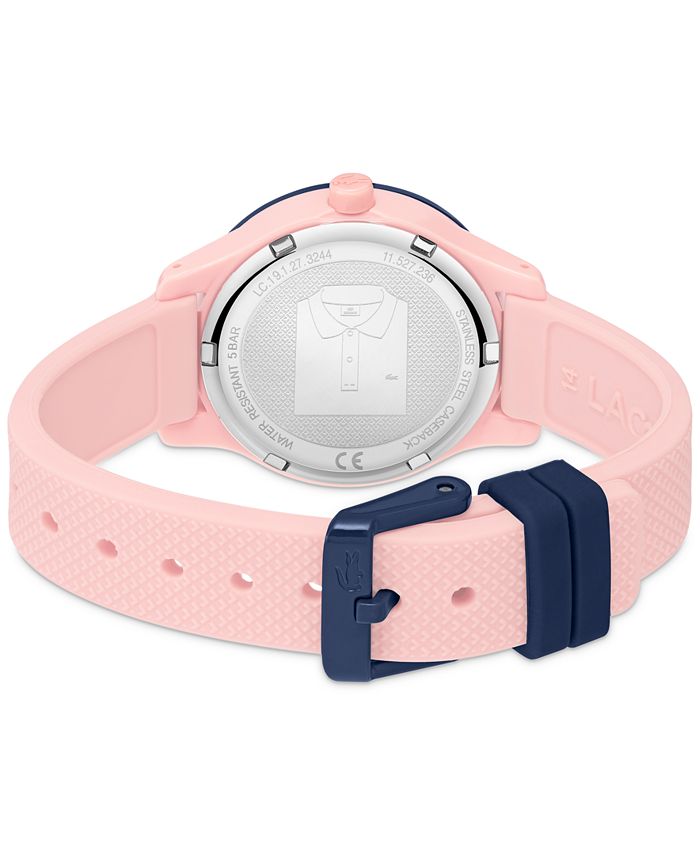 Lacoste Kids' Lacoste L.12.12 Pink Silicone Strap Watch 32mm - Macy's