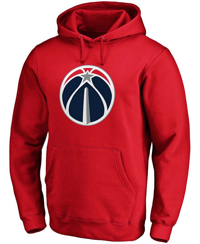 Fanatics Men's Red Washington Wizards Primary Team Logo Pullover Hoodie ...