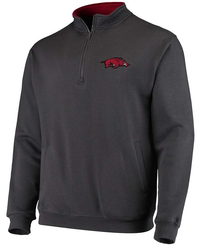 Colosseum Men's Charcoal Arkansas Razorbacks Tortugas Logo Quarter-Zip ...