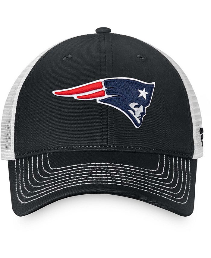 Fanatics Men's Black, White New England Patriots Fundamental Trucker ...