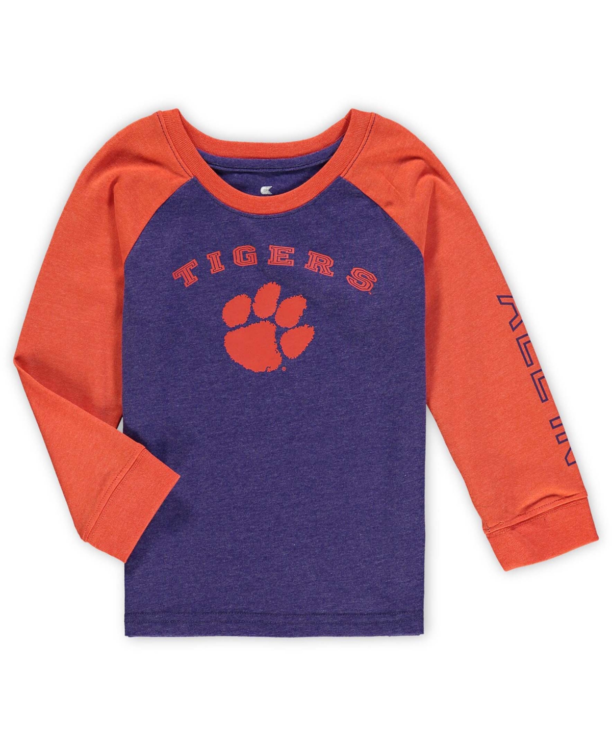 Click here for Toddler Boys and Girls Heathered Purple Clemson Ti... prices