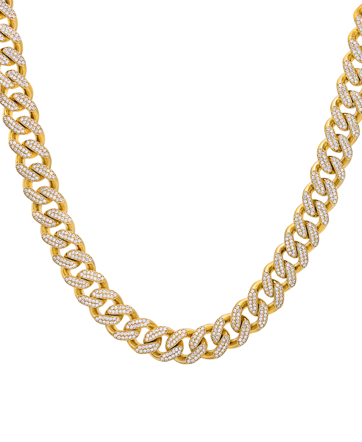Click here for Mens Cubic Zirconia Curb Link 24 Chain Necklace in... prices