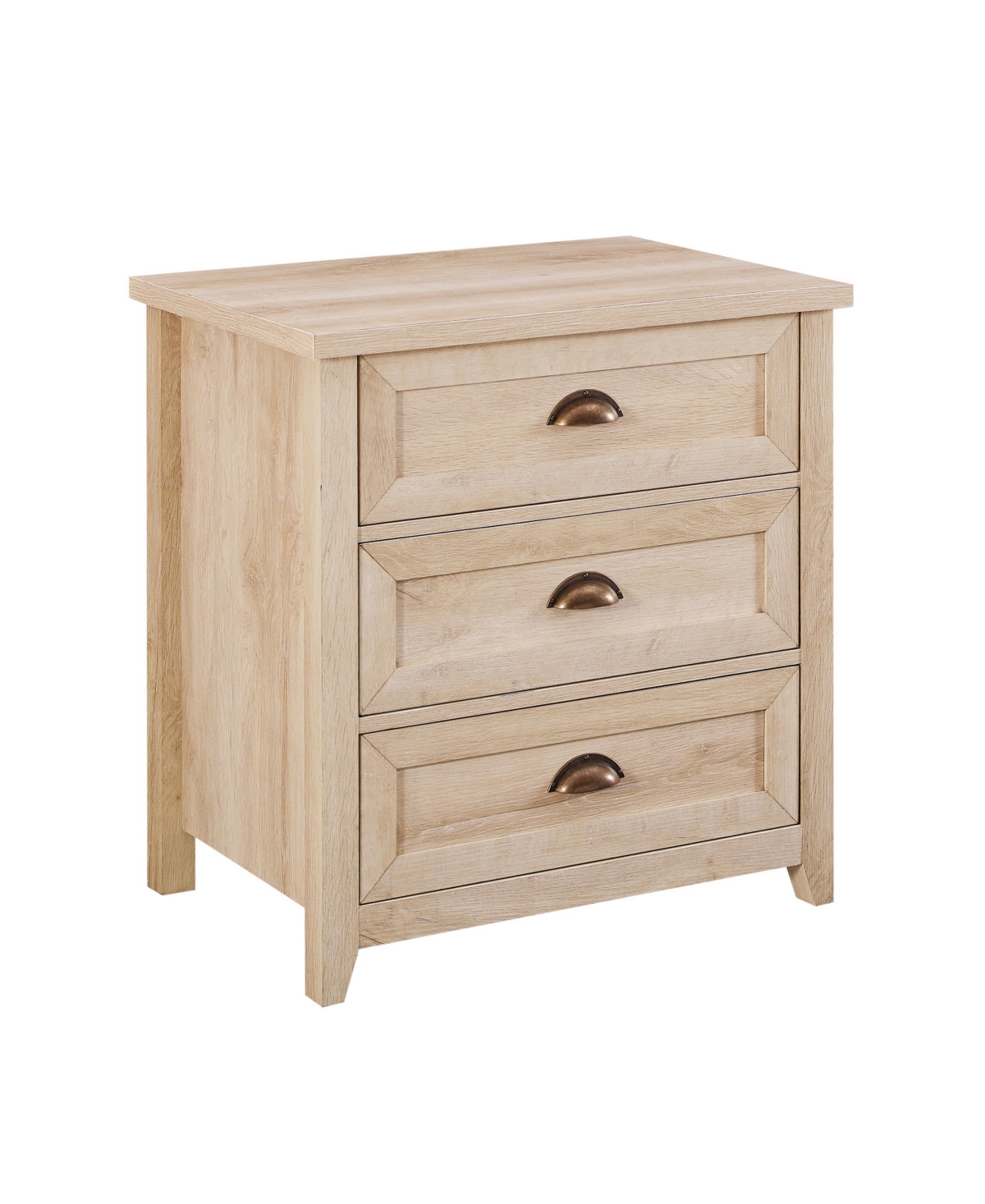 Click here for 25 3 Drawer Cup Handle Framed Nightstand - White O... prices
