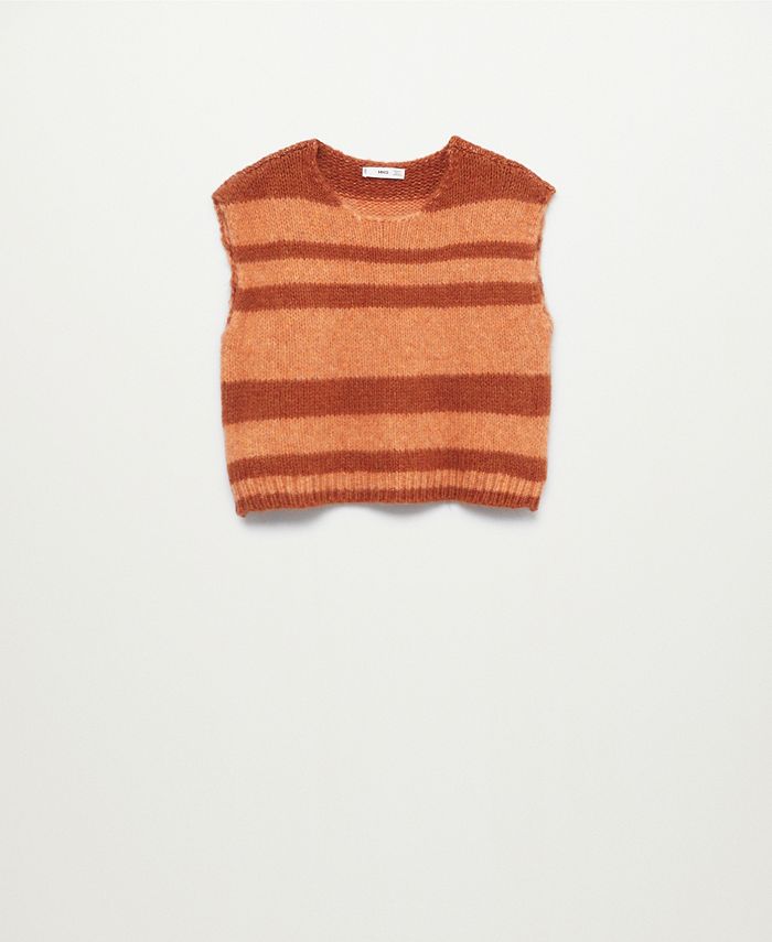 MANGO Women's Striped Knitted Vest - Macy's