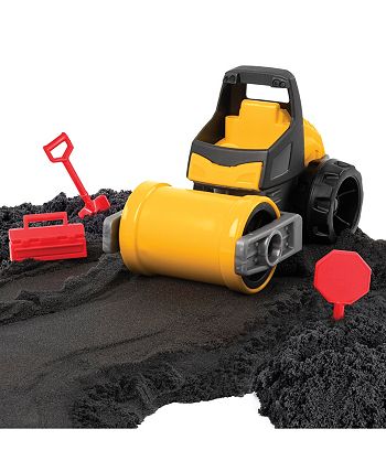 Kinetic Sand Pave & Play Construction Set with Vehicle and 8oz Black ...