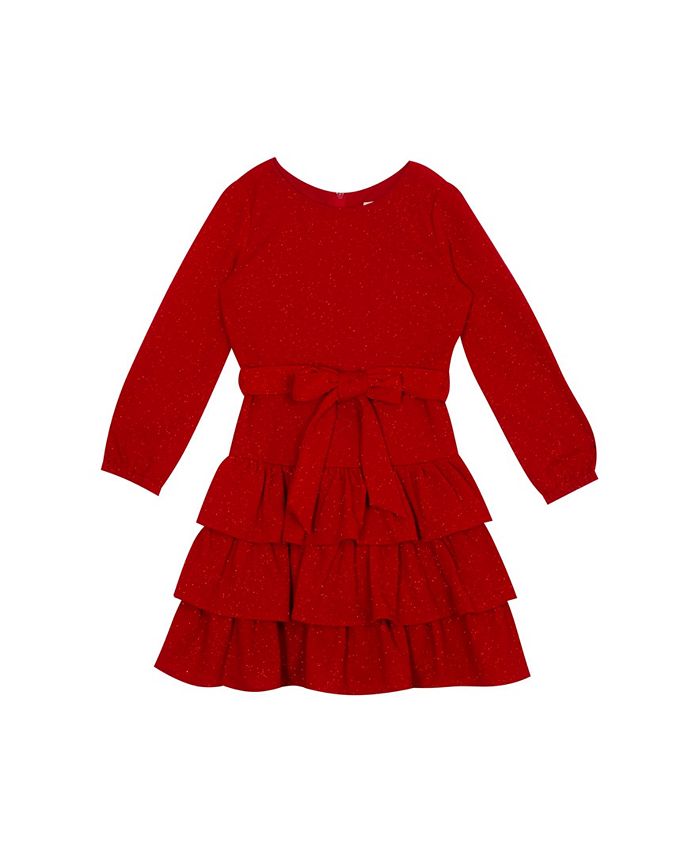 Rare Editions Big Girls Tiered Sweater Dress - Macy's