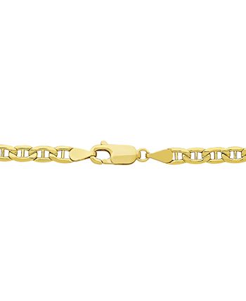 Italian Gold Mariner Link 20" Chain Necklace (4mm) in 14k Gold ...