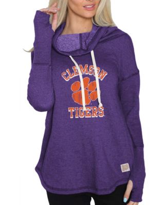 Women's Purple Clemson Tigers Funnel Neck Pullover Sweatshirt - Macy's