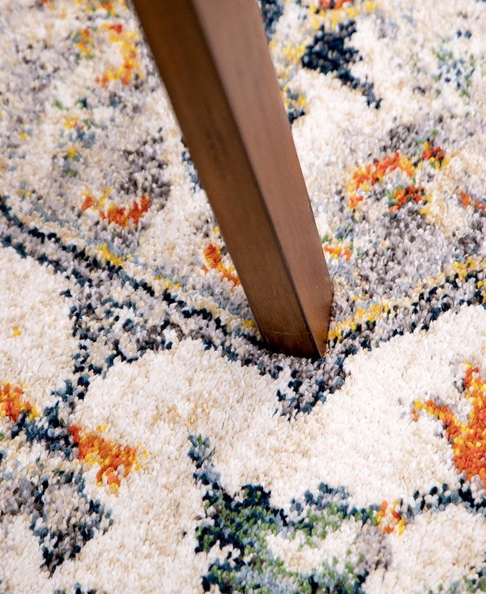 Orian Rugs Orian Gemstones Heriz Distressed 6'7" x 9'6" Area Rug - Macy's