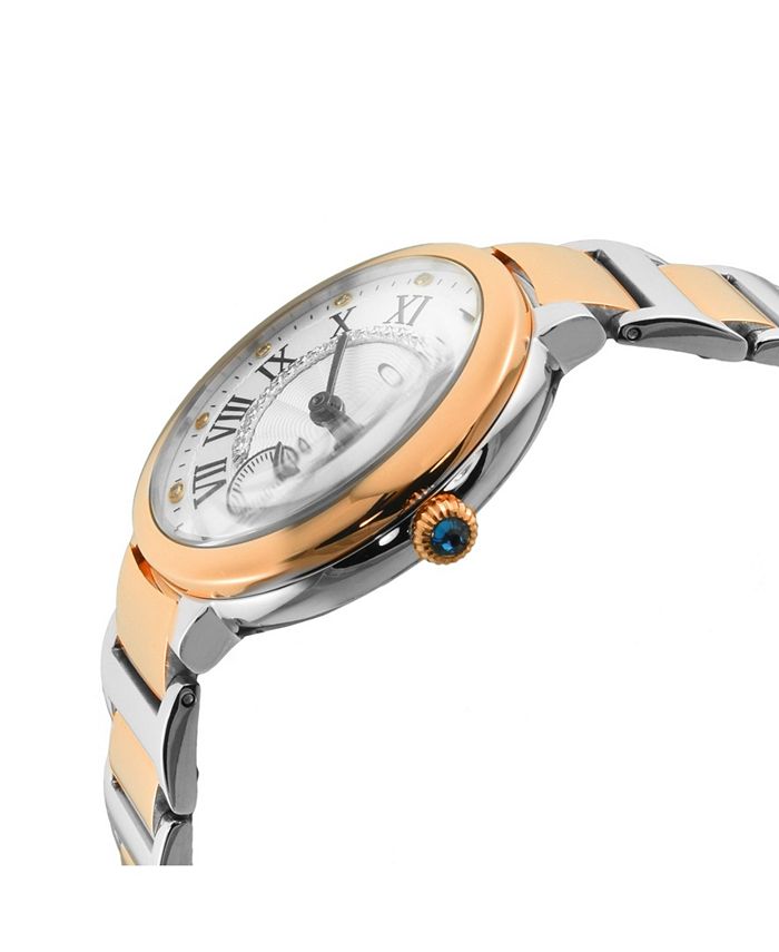 Gevril GV2 Women's Rome Two-Tone Stainless Steel and Ion Plating Swiss ...