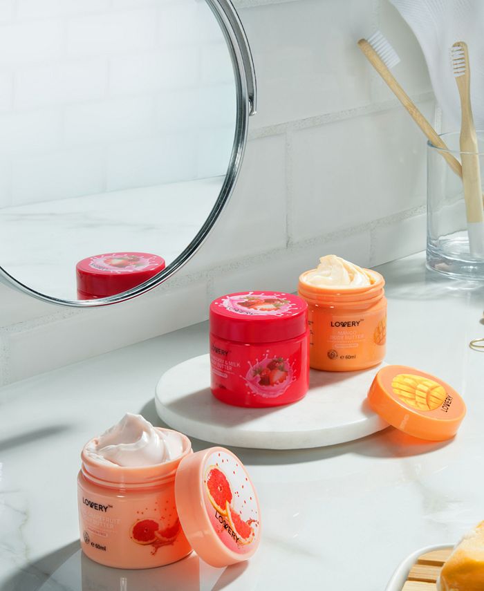Lovery Pink Grapefruit, Mango, Strawberry Scented Whipped Body Butter ...
