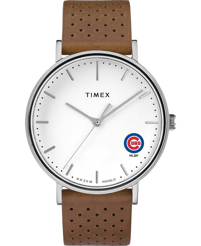 Timex Chicago Cubs Bright Whites Tribute Collection Watch - Macy's
