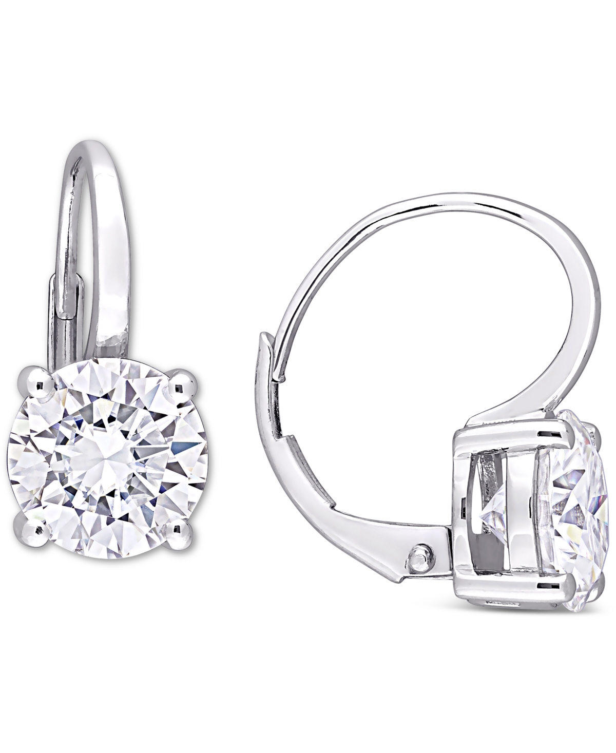 Click here for Lab-Grown Moissanite Solitaire Leverback Earrings... prices