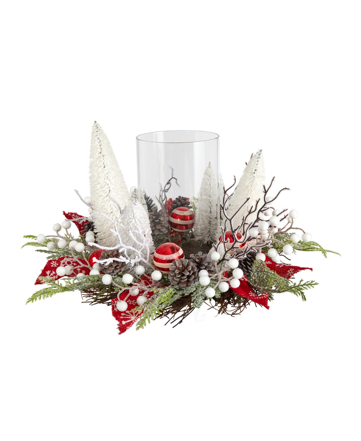 Click here for Holiday Lighted forest Candle Holder Table Christm... prices